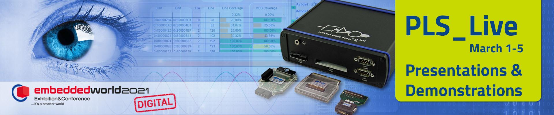 PLS_Live - Presentations and Demos at Embedded World 2021 DIGITAL